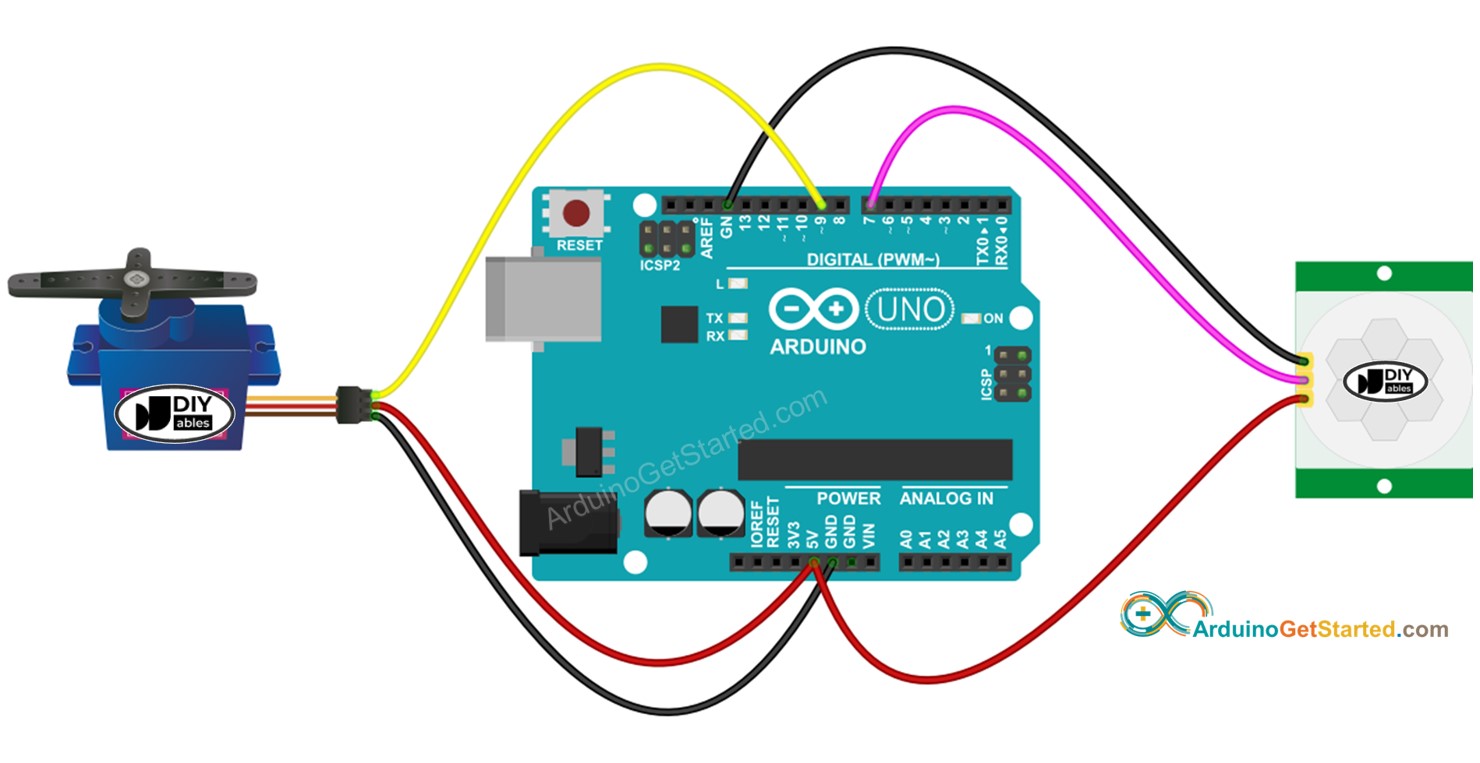 Arduino - Capteur de mouvement - Moteur servo Arduino - Capteur de mouvement - Moteur servo