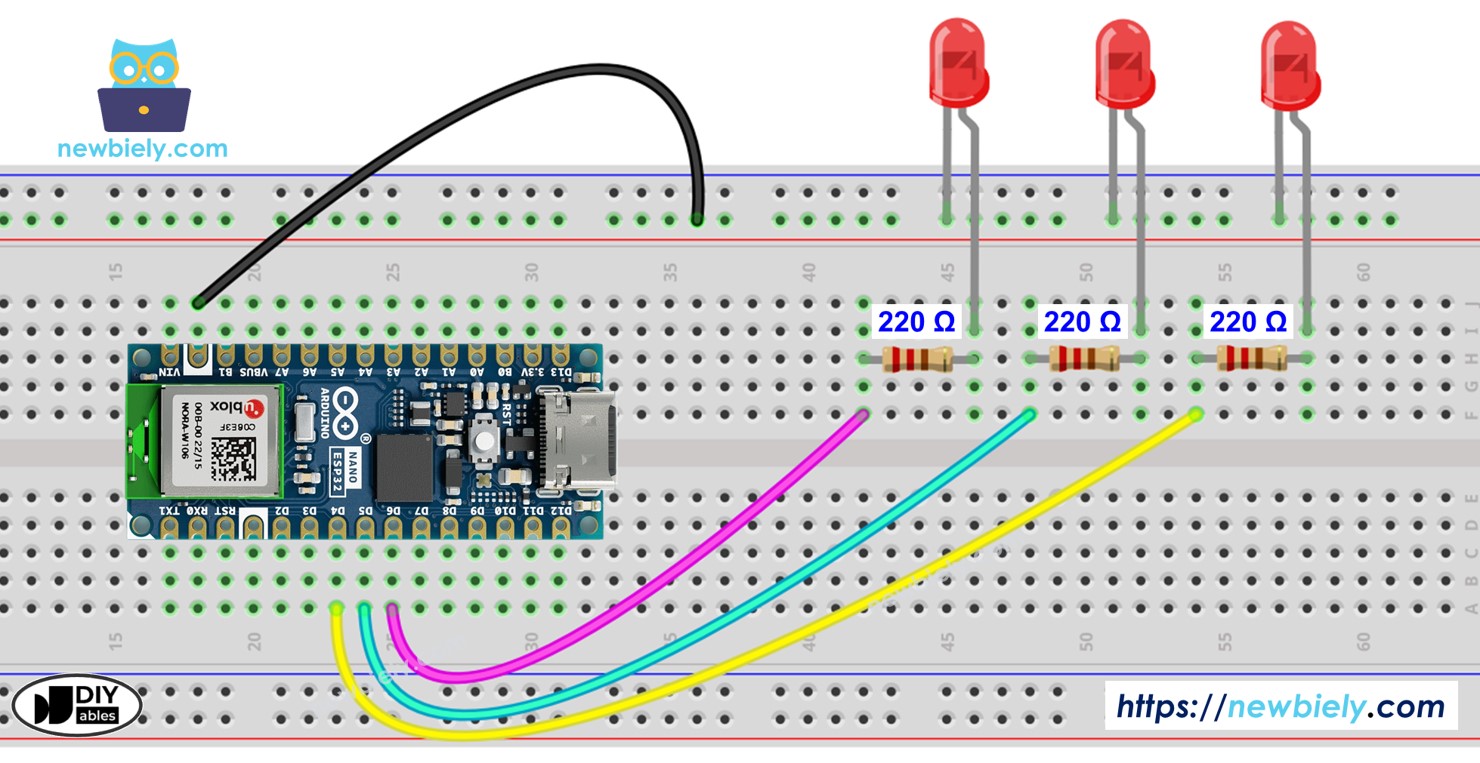 Arduino Nano ESP32 - Faire clignoter plusieurs LED
