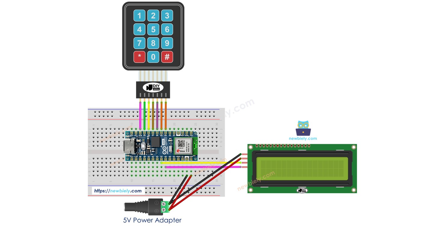 Arduino Nano ESP32 - Clavier - LCD Arduino Nano ESP32 - Clavier - LCD