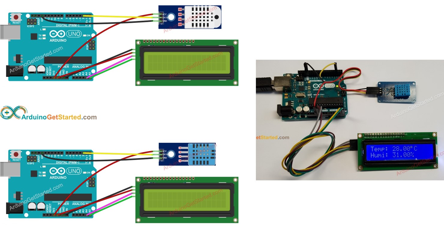 Arduino - Capteur de température et d'humidité - LCD