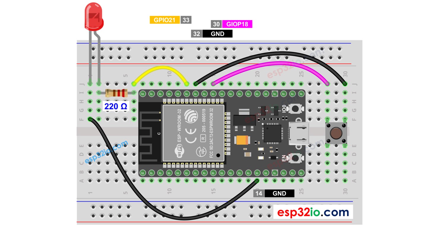 ESP32 - Bouton - LED