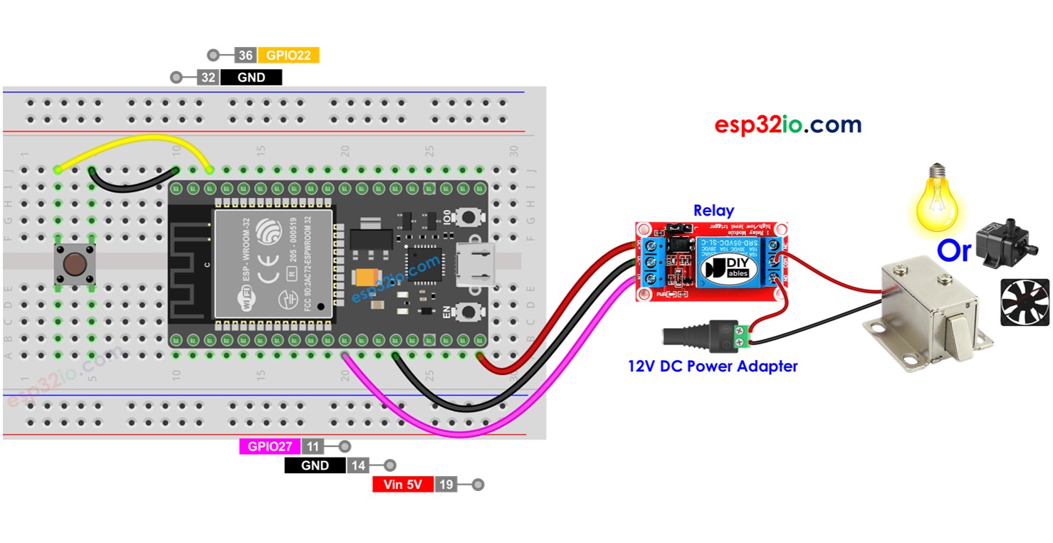 ESP32 - Bouton - Relais