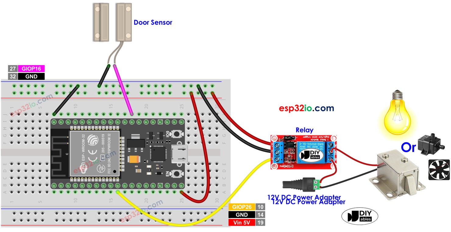 ESP32 - Capteur de porte - Relais
