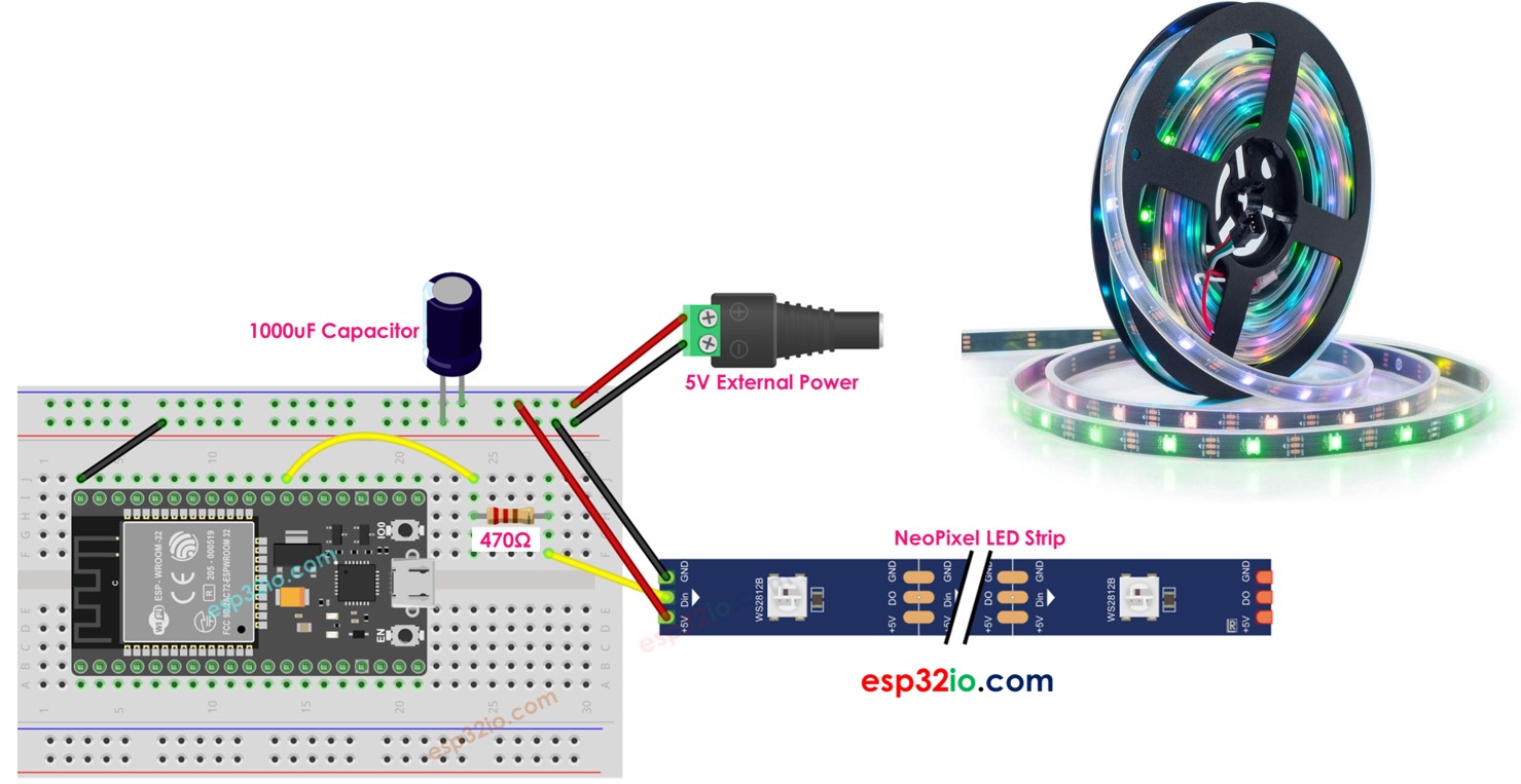 ESP32 - Bandeau LED NeoPixel