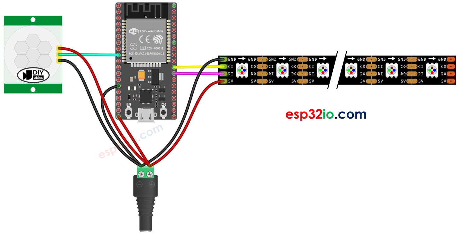 ESP32 - Capteur de mouvement - Bande LED