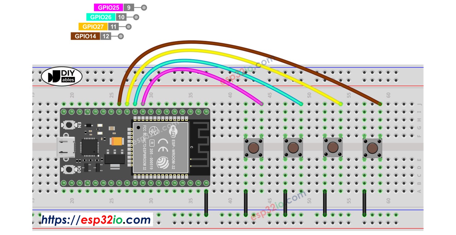 ESP32 - Boutons multiples