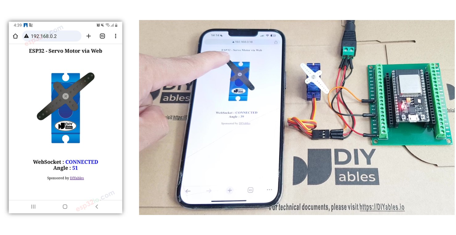 ESP32 - Contrôle d'un servomoteur via le Web