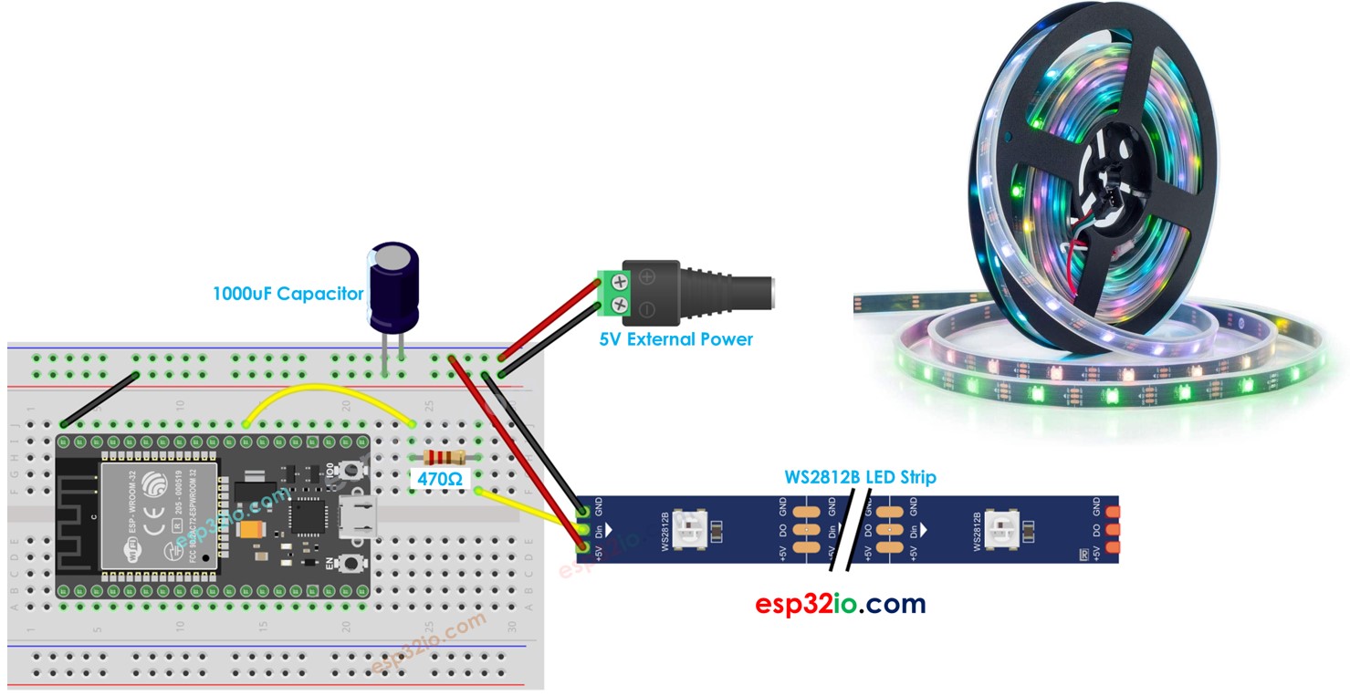 Bande LED ESP32 - WS2812B