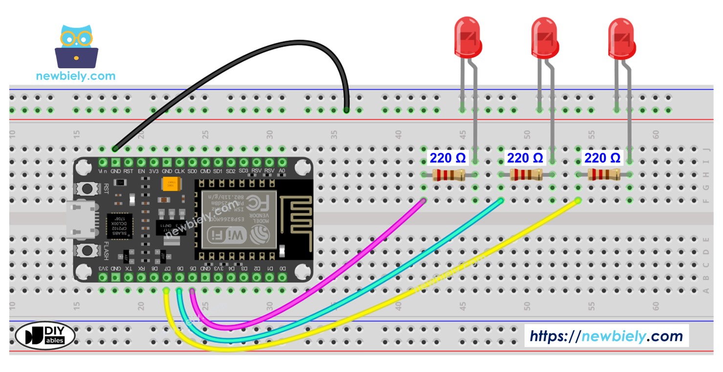 ESP8266 - Faire clignoter plusieurs LED
