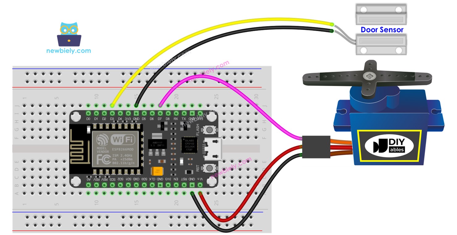 ESP8266 - Capteur de porte - Moteur servo ESP8266 - Capteur de porte - Moteur servo