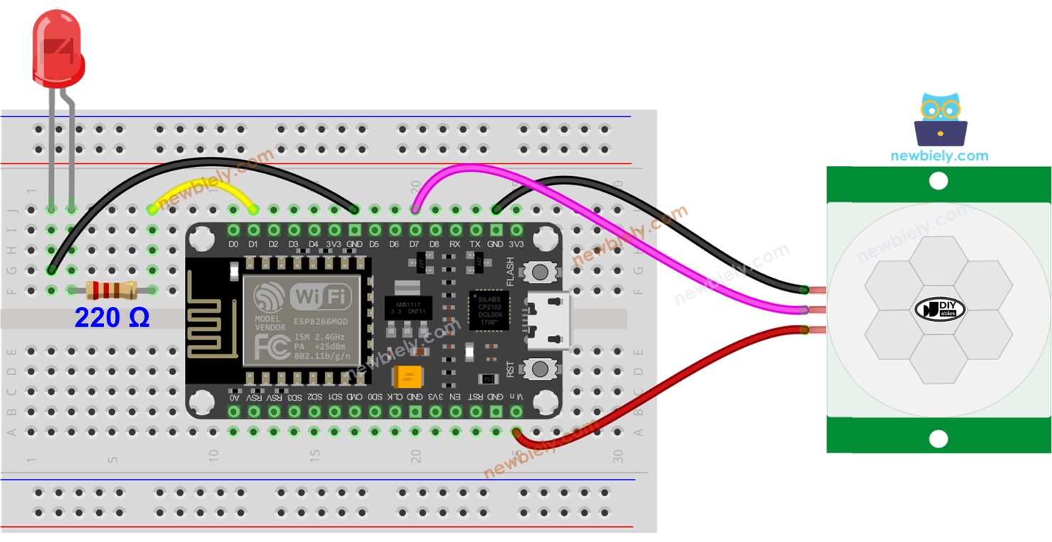 ESP8266 - Capteur de mouvement - LED ESP8266 - Capteur de mouvement - LED