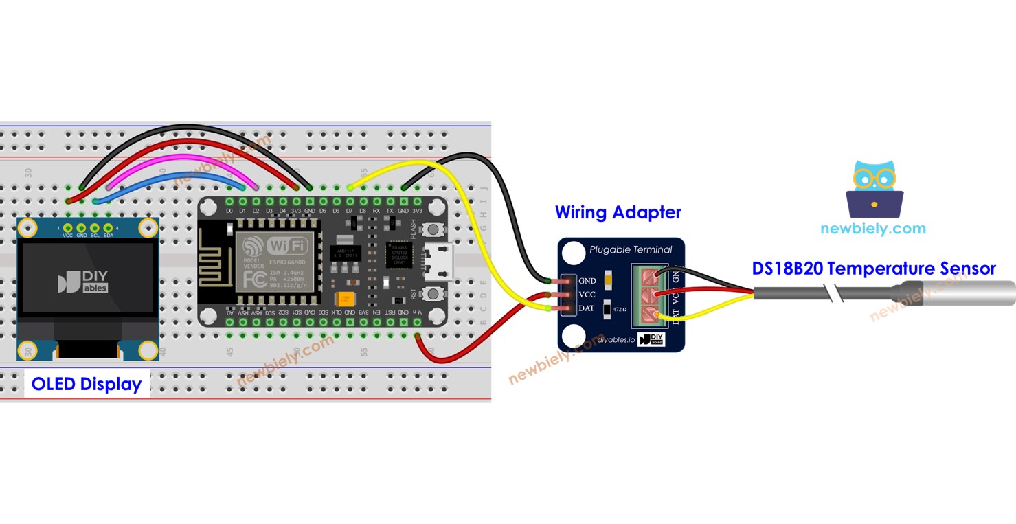 ESP8266 - Capteur de température - OLED ESP8266 - Capteur de température - OLED