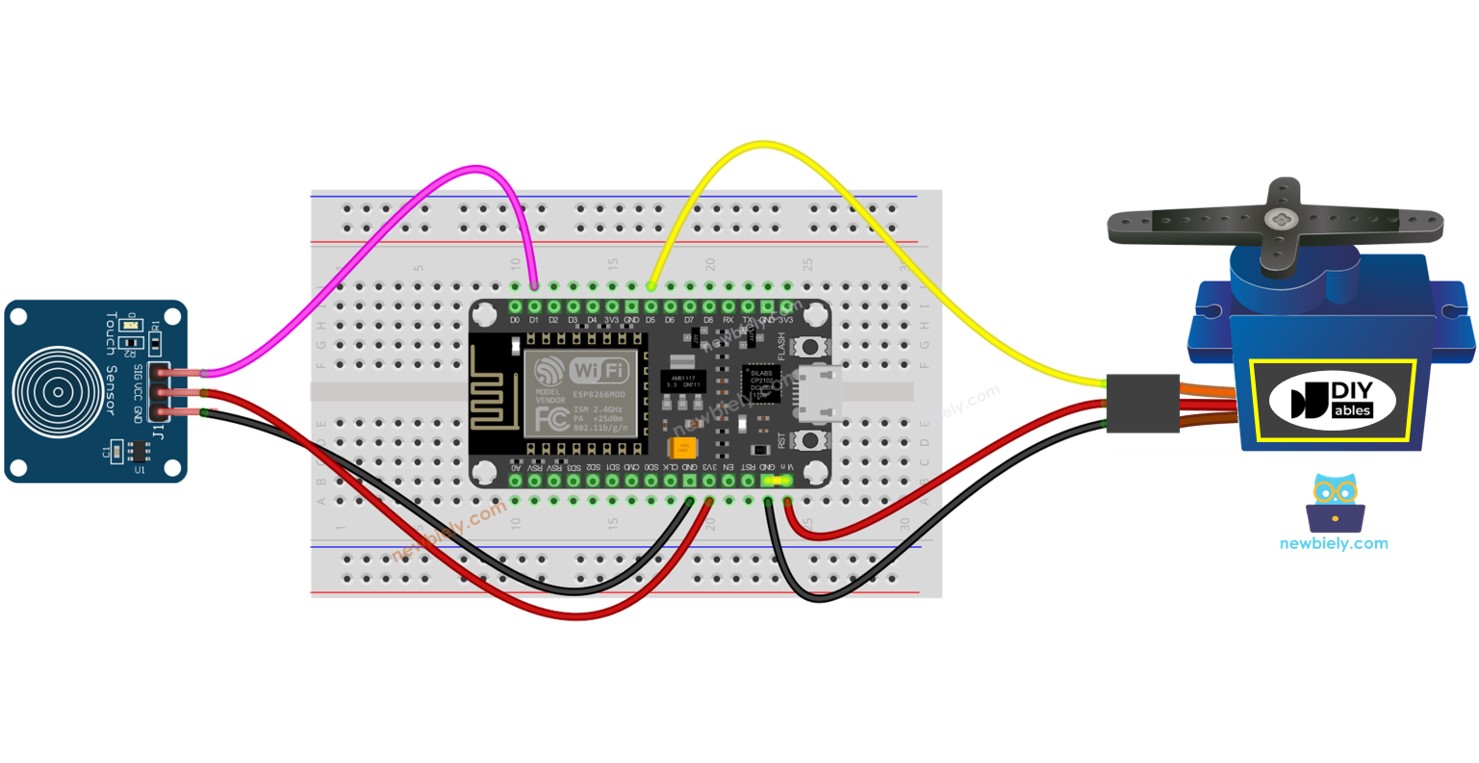ESP8266 - Capteur tactile - Moteur servo ESP8266 - Capteur tactile - Moteur servo